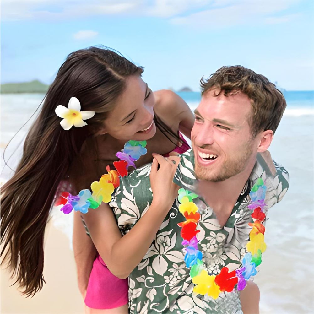 Collier de fleurs hawaïen (x100) | Mer Aux Trésors